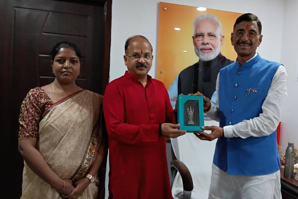 Union Minister of State for Defence Sanjay Seth receives Booklet and ...
