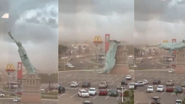 The Statue of Liberty in Brazil collapsed due to strong winds ...